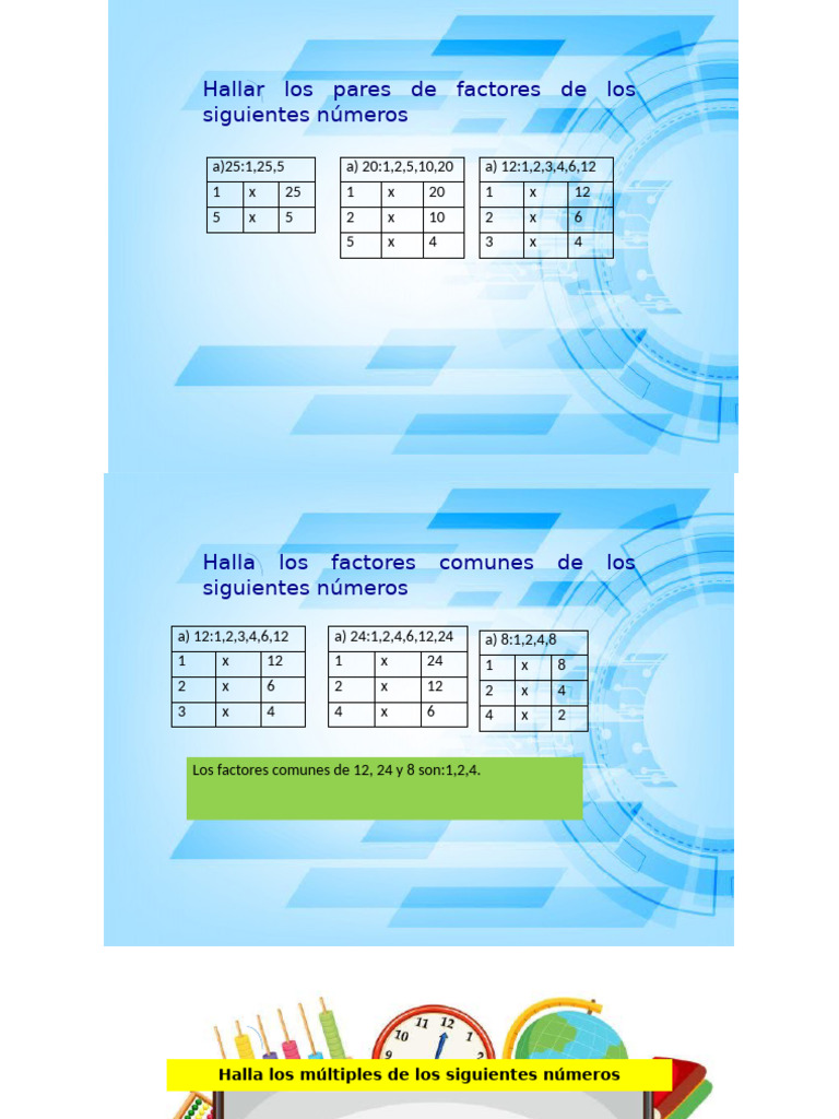 Factores y Múltiplos: Guía Práctica | PDF