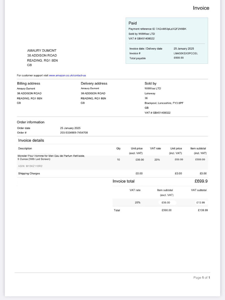 Invoices Amazon | PDF