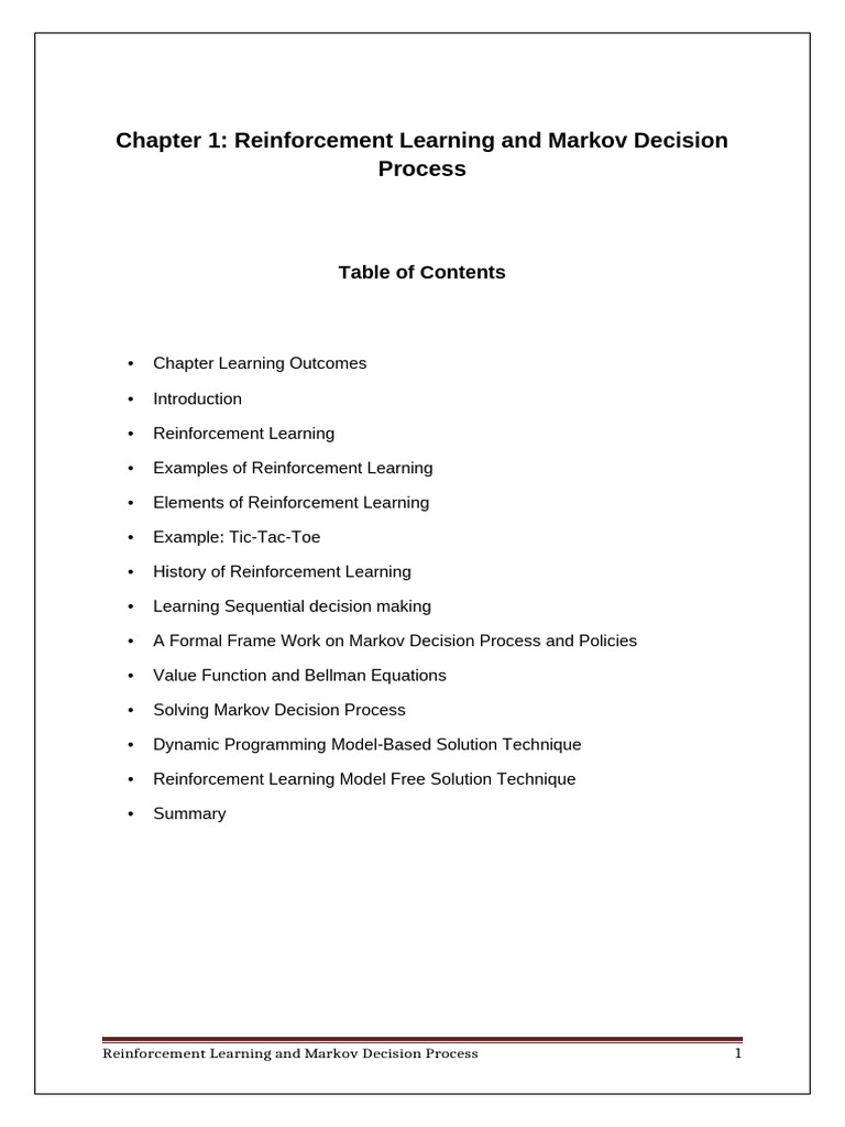 Module - 1 - Reinforcement Learning and Markov Decision Process | PDF | Applied Mathematics ...