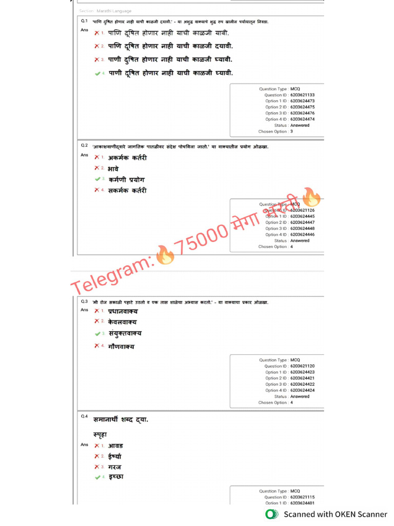 Marathi Grammar TCS | PDF