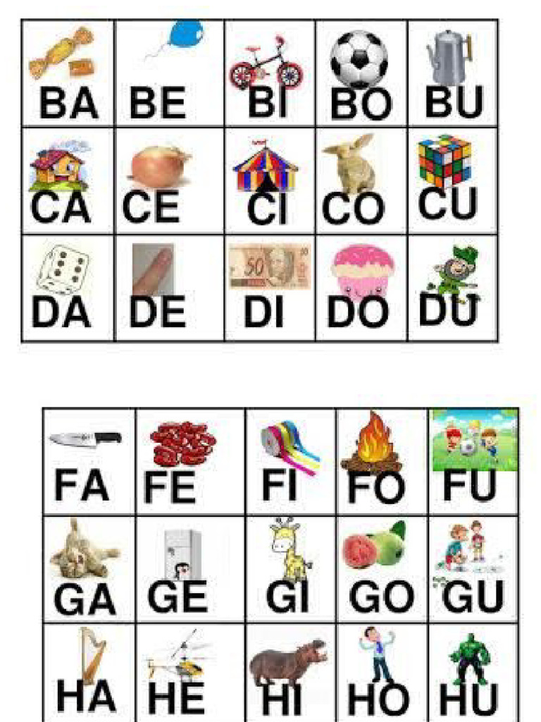 Silabário para Caderno | PDF