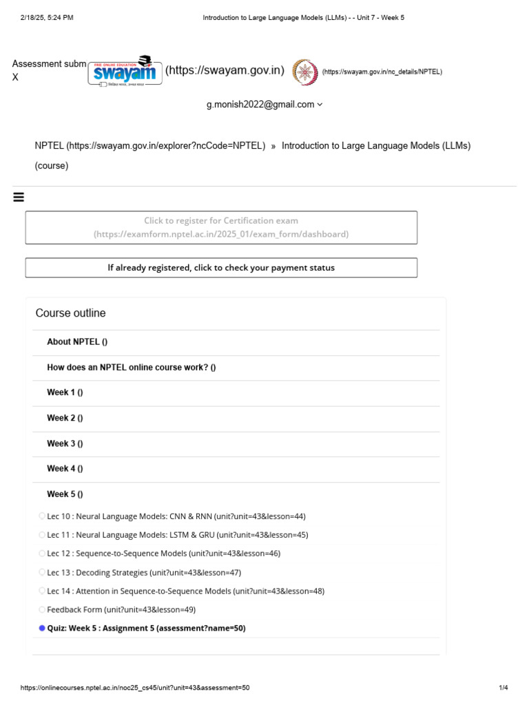Introduction To Large Language Models (LLMS) - Unit 7 - Week 5 | PDF | Machine Learning ...