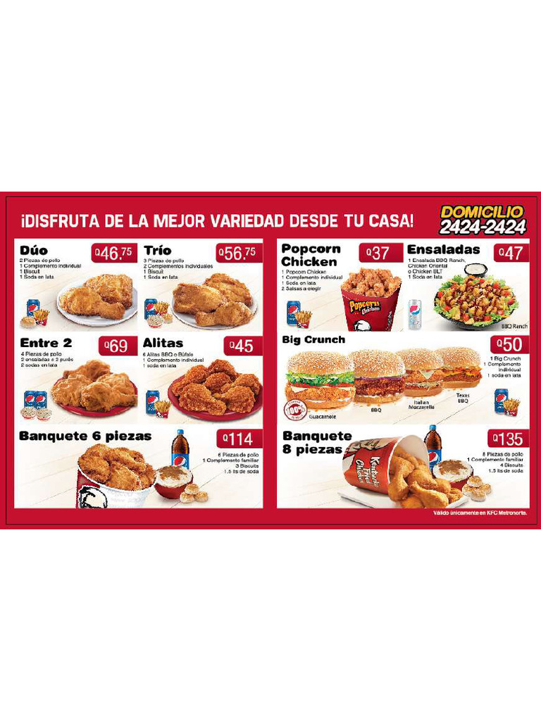 menu KFC | PDF