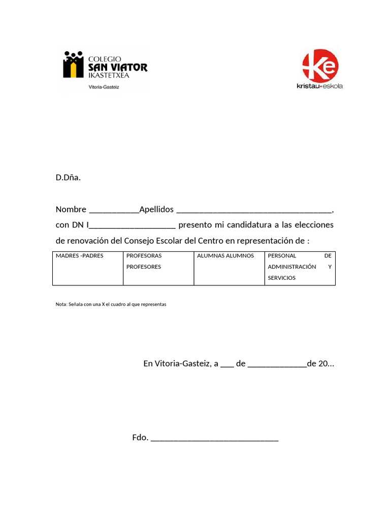 9 Formato de Candidaturas | PDF