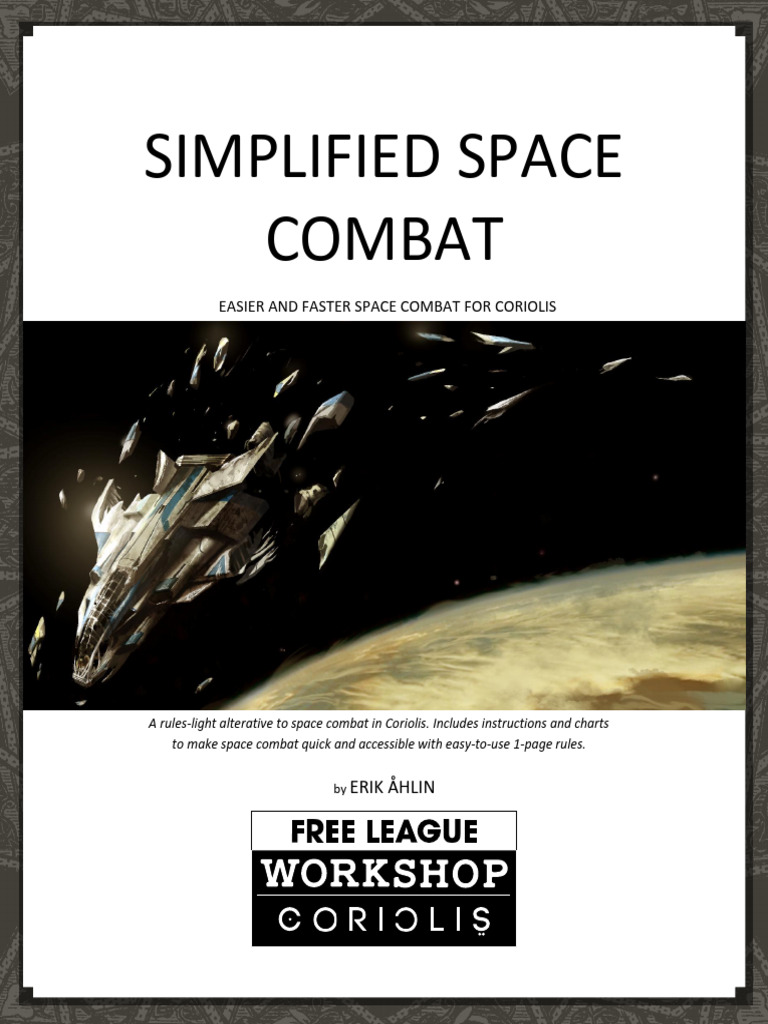 Simplified Combat Rules for Coriolis | PDF | Ships | Torpedo