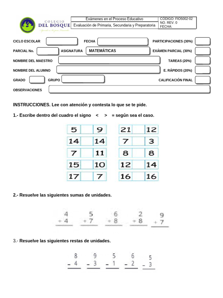 Evaluación Escolar: Exámenes y Tareas | PDF