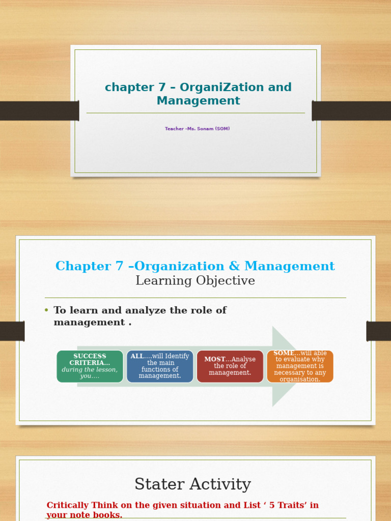 Chap 7 Organisation and Management | PDF | Leadership | Business
