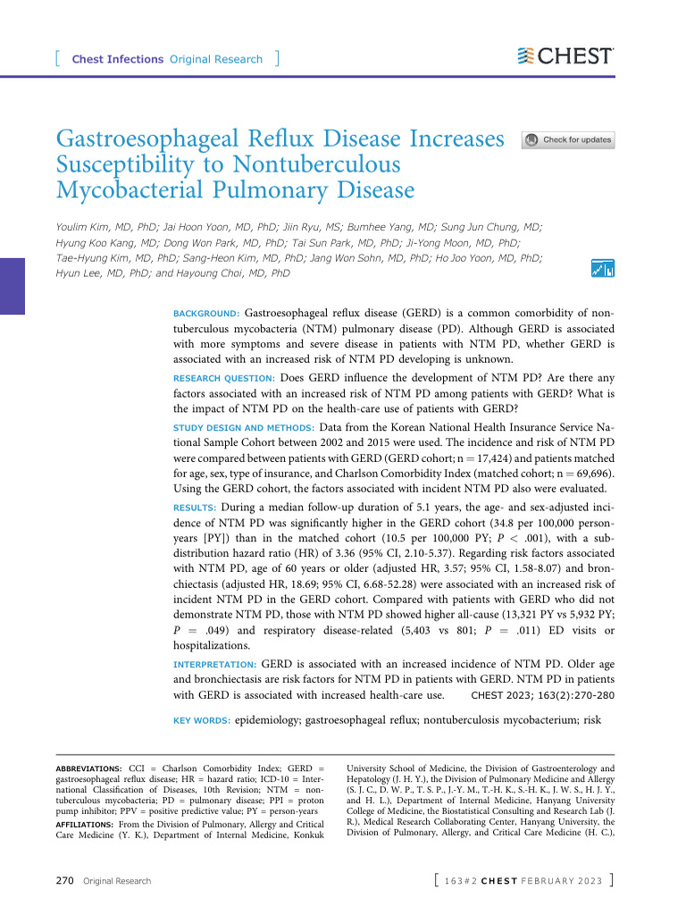 Gastroesophageal Reflux Disease Increases Susceptibility To ...