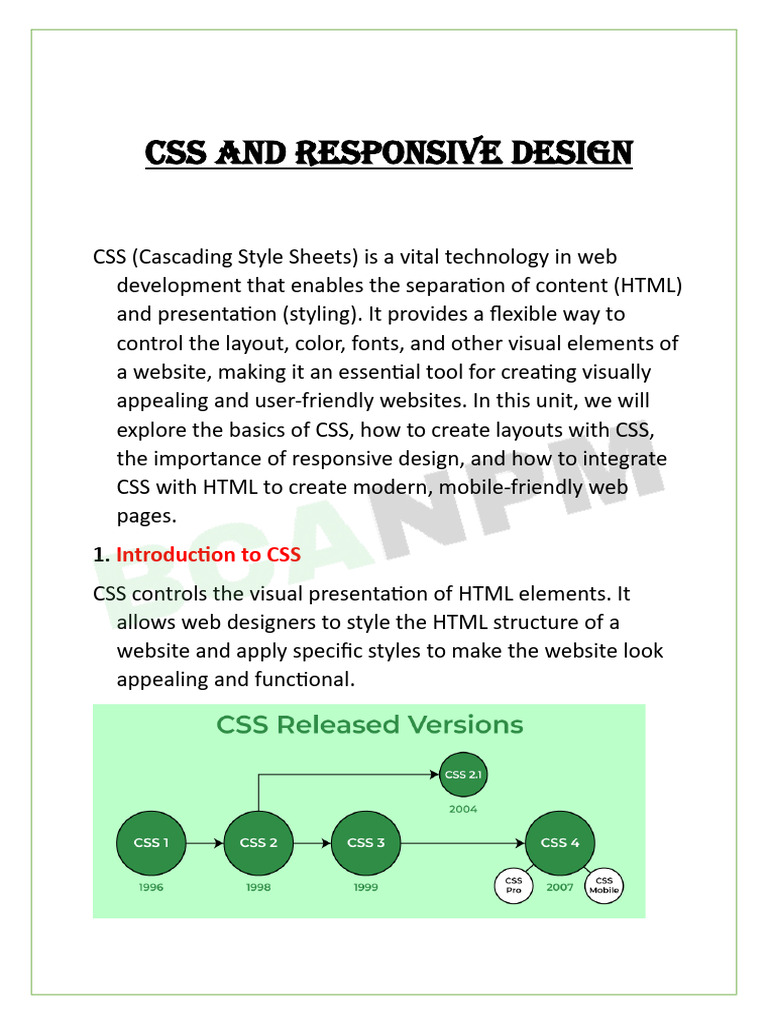5-CSS and Responsive Design | PDF | Web Development | Design