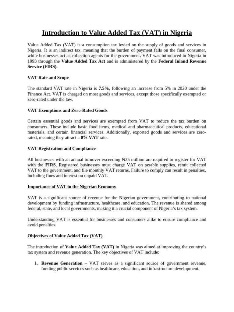 Introduction To Value Added Tax | PDF | Taxes | Value Added Tax