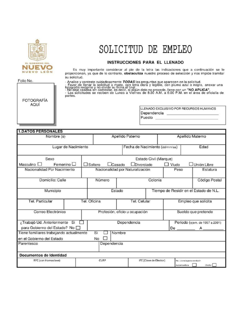 Formatos A Llenar | PDF