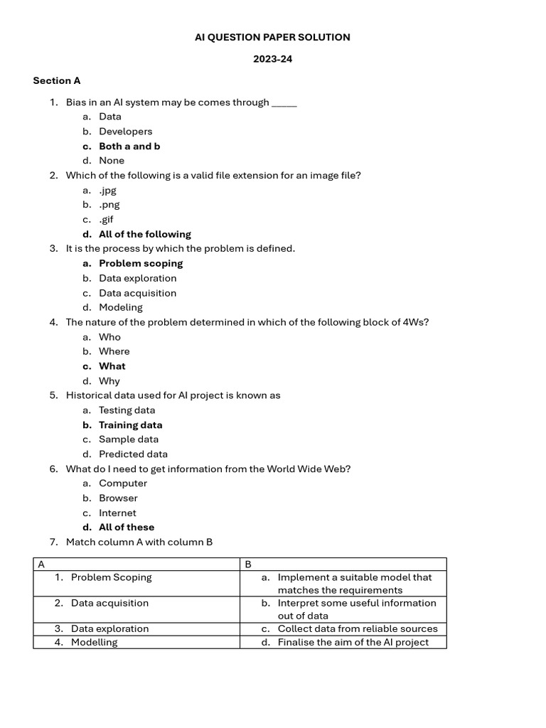 Ai Paper Solution 2023 24 Pdf Machine Learning Artificial