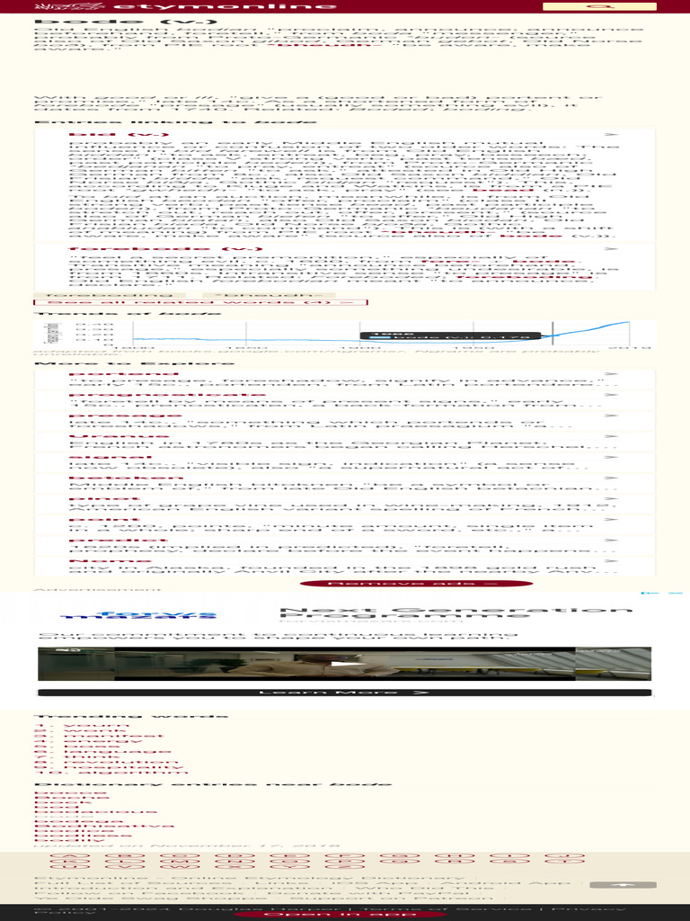 Etymology of Bode by Etymonline | PDF | Language Families | Languages