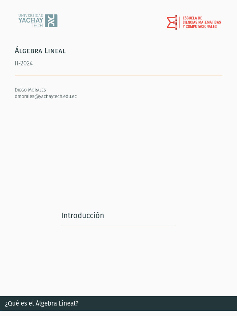 Ã Lgebra Lineal II 2024 DosEcDosInc | PDF | Pendiente | Álgebra
