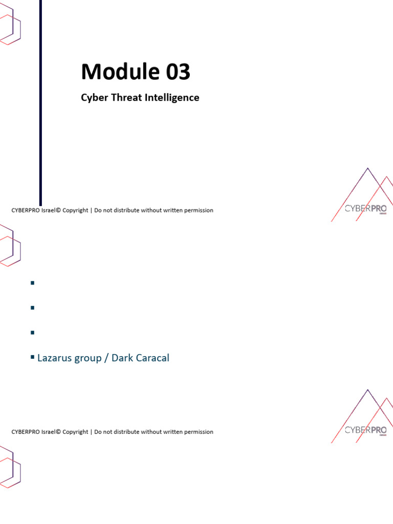 Module 3 - Threat Intelligence | PDF | Cybercrime | Battles And ...