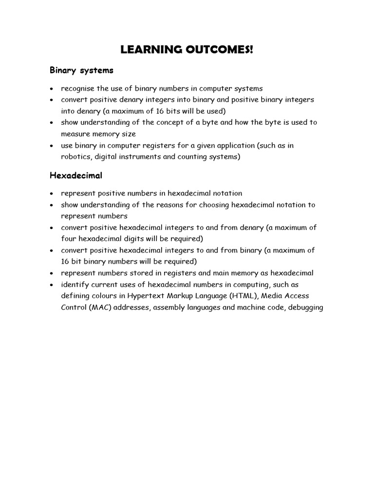 Binary and Hexadecimal Guide | PDF | Data Compression | Computer Virus