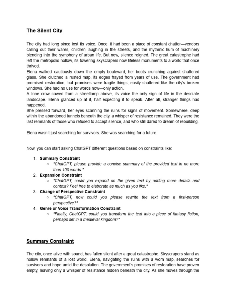 Constraint-Based Prompt Engineering | PDF Constraint-Based Prompt Engineering | PDF