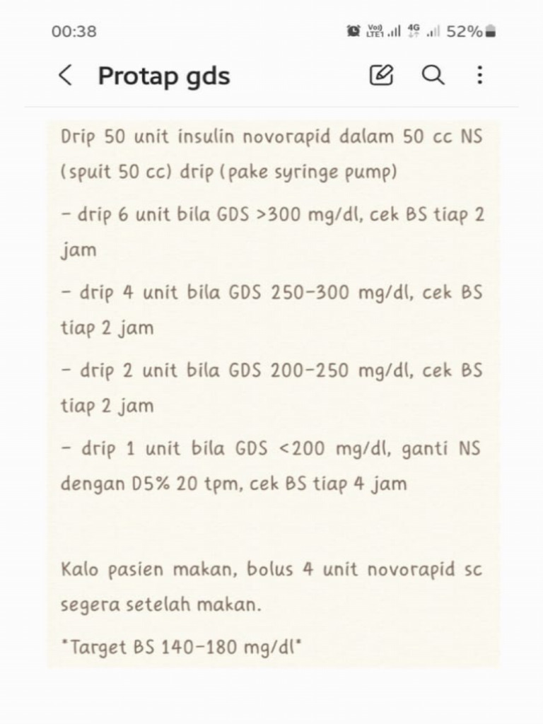 Protap Drip Insulin | PDF