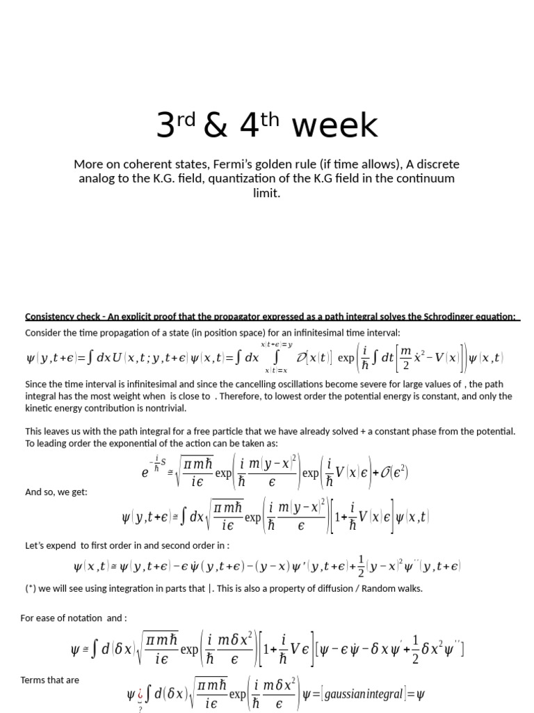 3rd 4th Weeks - 2025 | PDF | Schrödinger Equation | Exponential Function