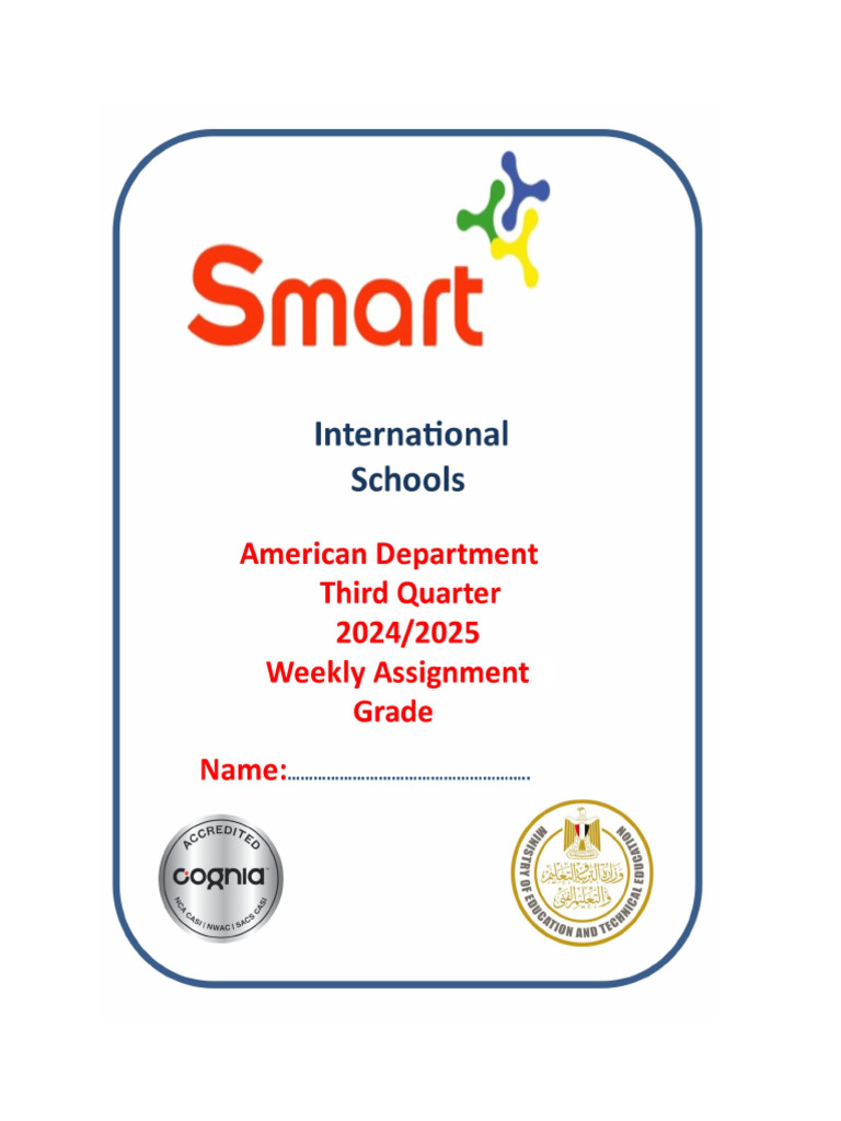 Weekly Assignment 1 Grade 1 | PDF