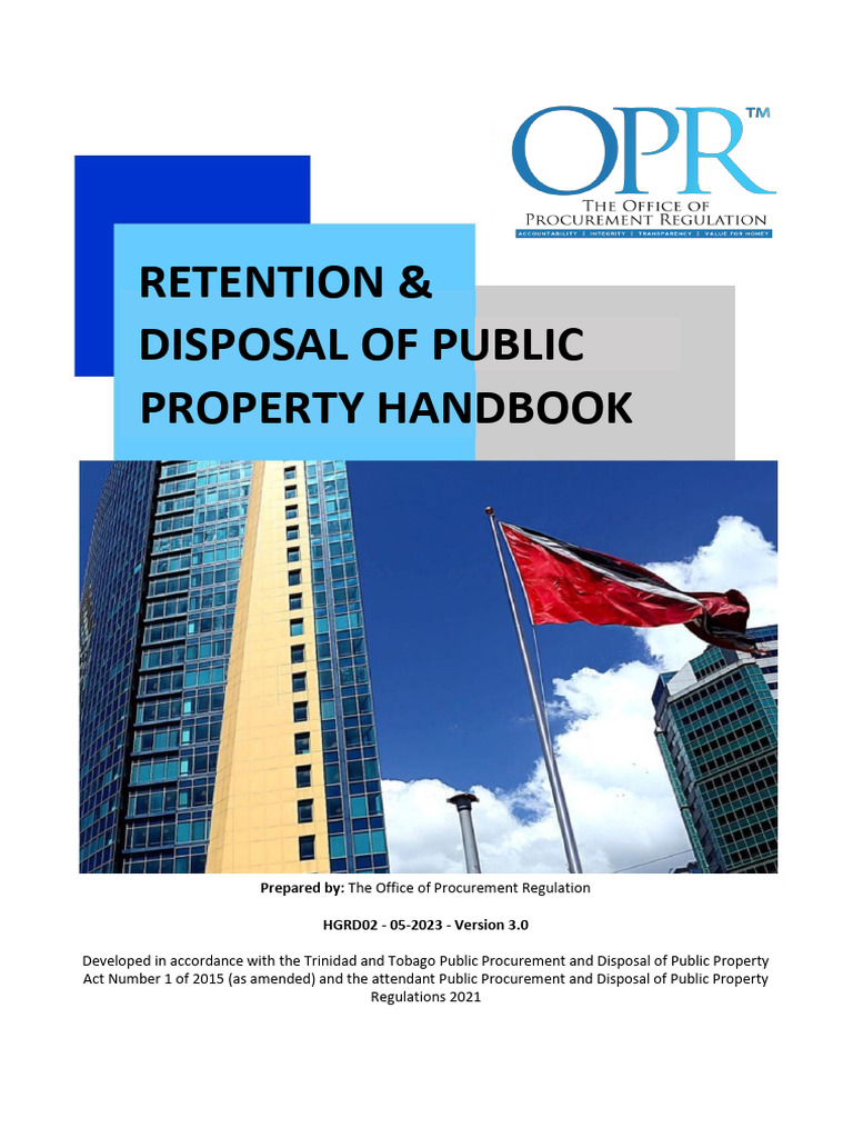Public Property Disposal Handbook | PDF | Book Value | Inventory