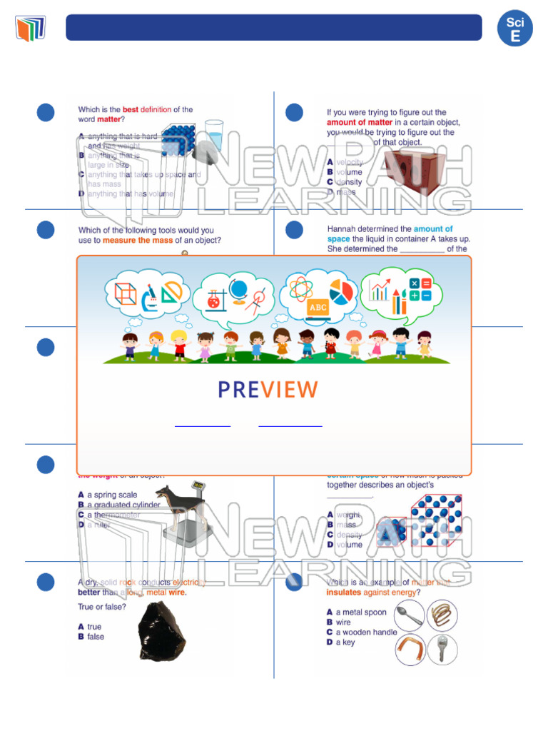 Worksheet Science Grade 5 Properties of Matter and Energy 0 | PDF ...