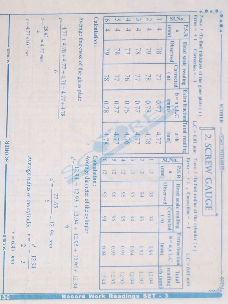 2&3 (Screw Gauge, Physical Balance) | PDF