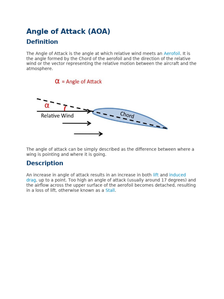 Angle of Attack: Definition & Effects | PDF