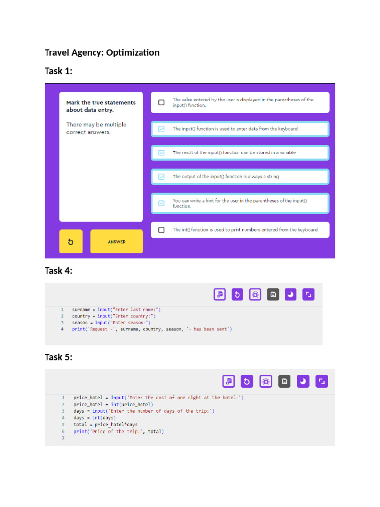 Travel Agency Task Optimization | PDF