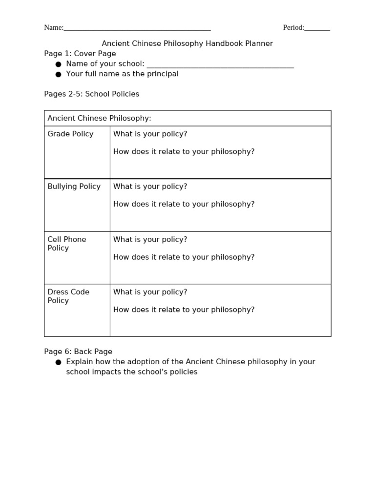 Ancient Chinese Philosophy School Policies | PDF