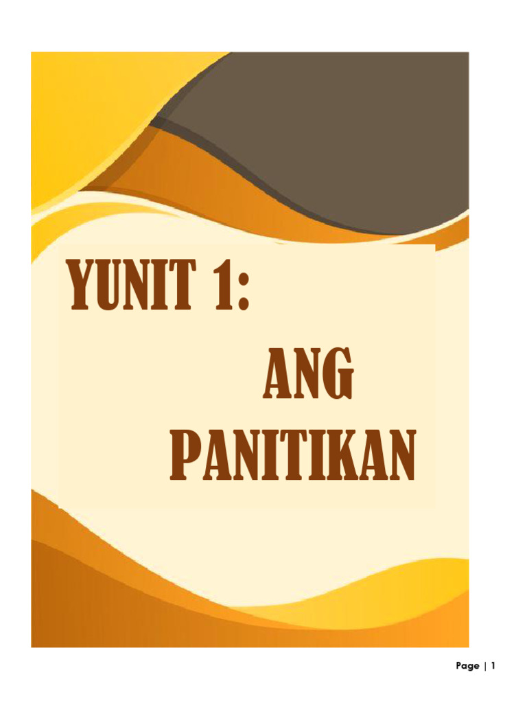 YUNIT-1 - Paglalapat | PDF