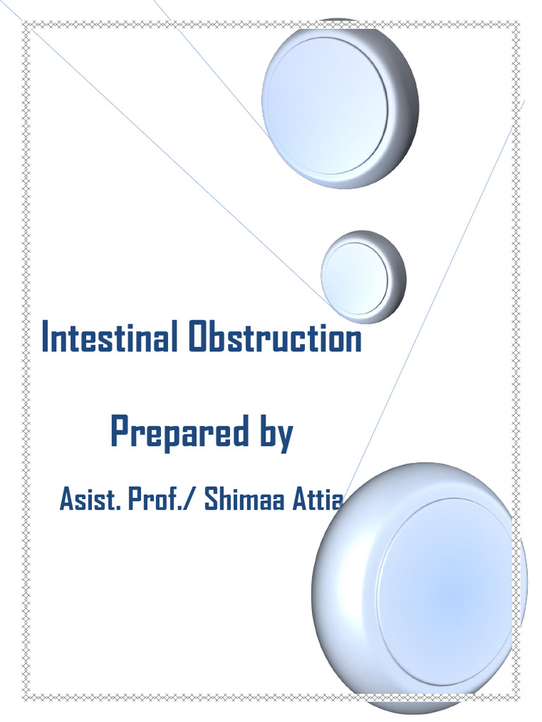 Understanding Intestinal Obstruction | PDF | Large Intestine ...