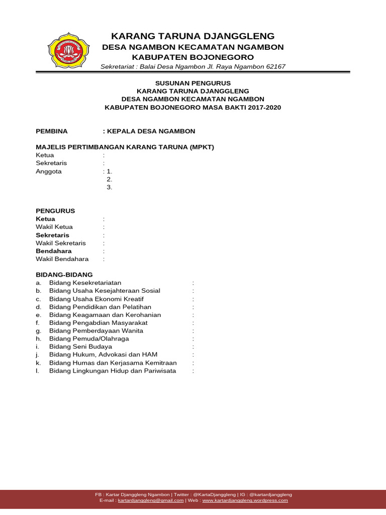 3. Susunan Pengurus | PDF