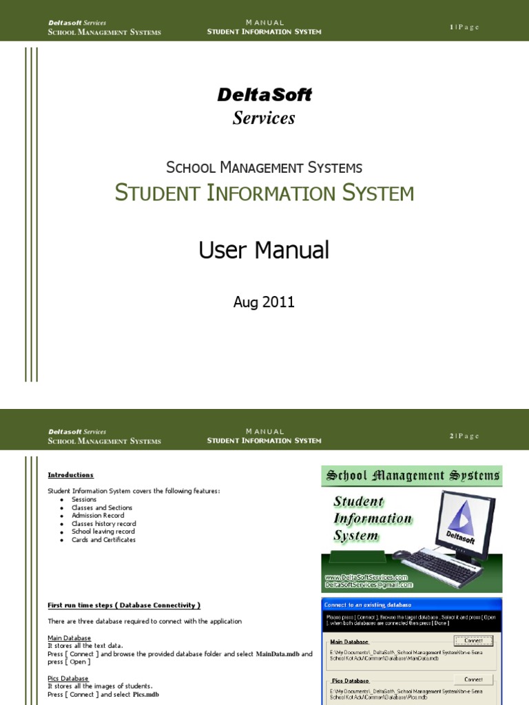 User Manual: Tudent Nformation Ystem | PDF | Login | Databases