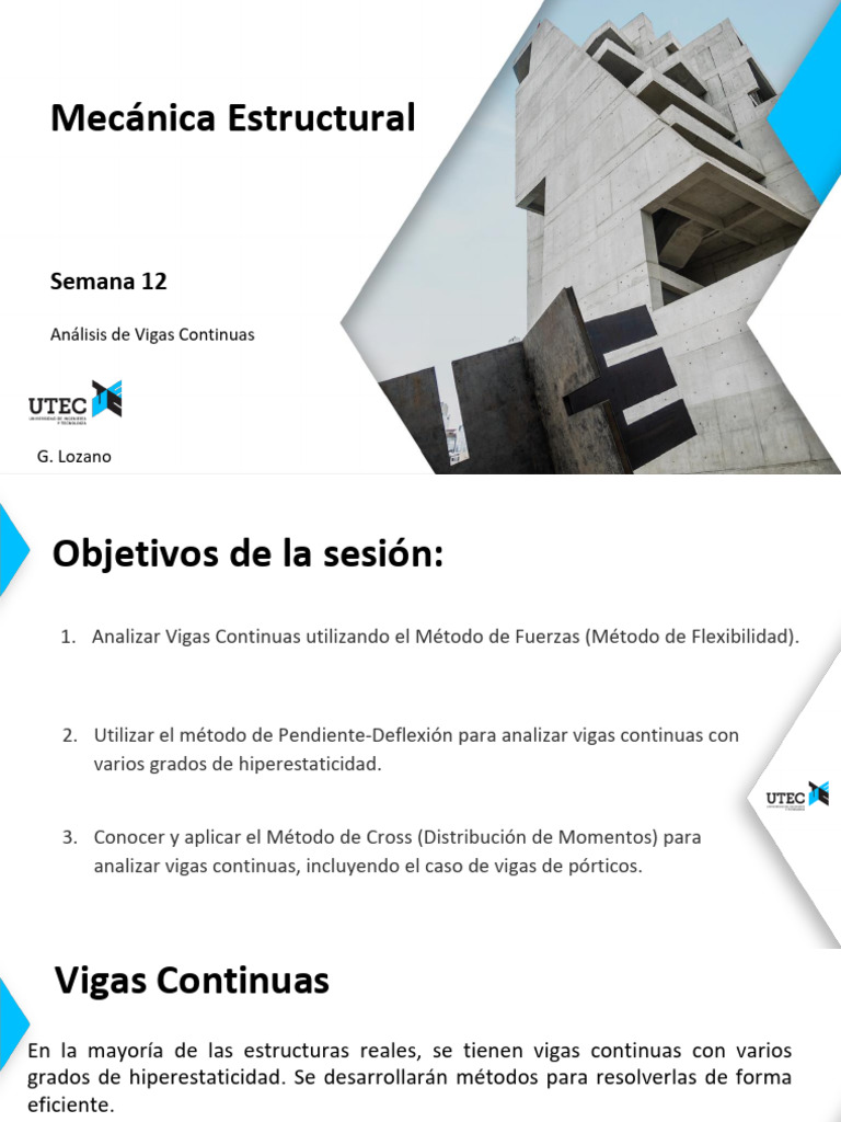 ME S12 Vigas Continuas | PDF | Mecánica | Ingeniería Sísmica