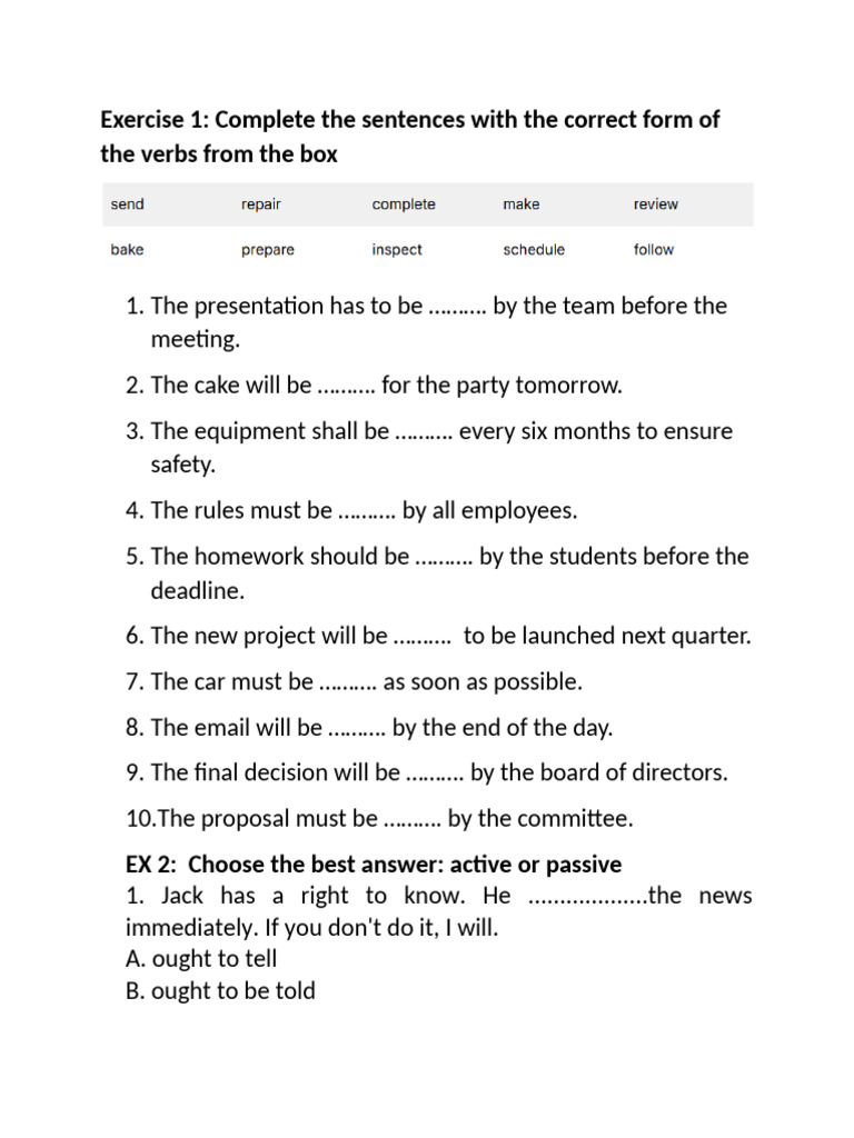 Exercise 1 (1) | PDF