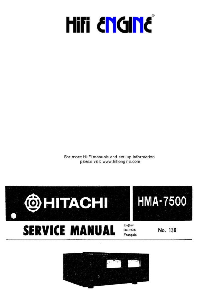 Hitachi Hma-7500 | PDF