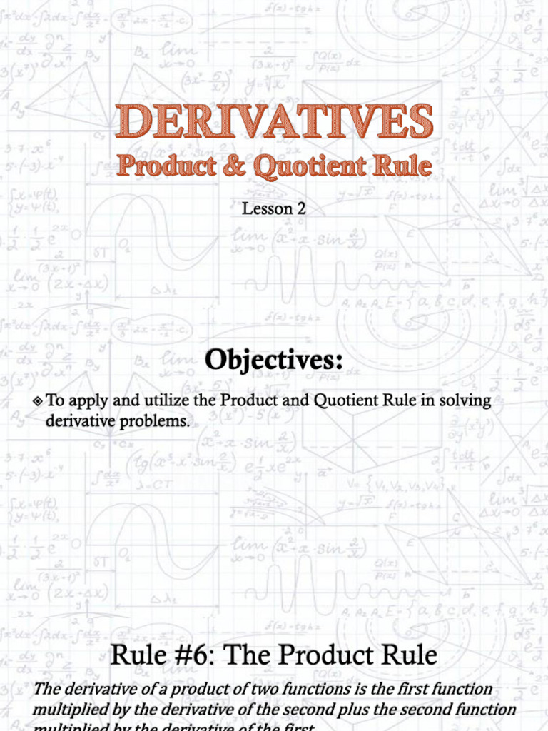 Lesson 2 - Product Quotient Rule | PDF