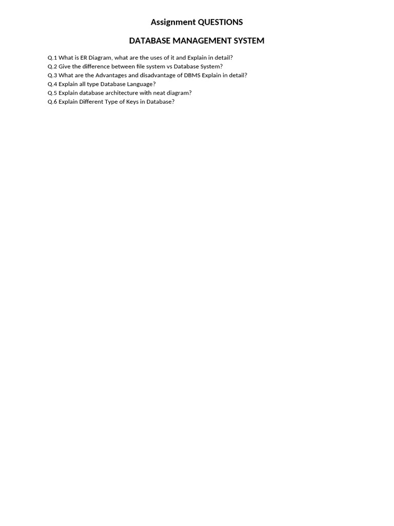 Assignment Dbms | PDF