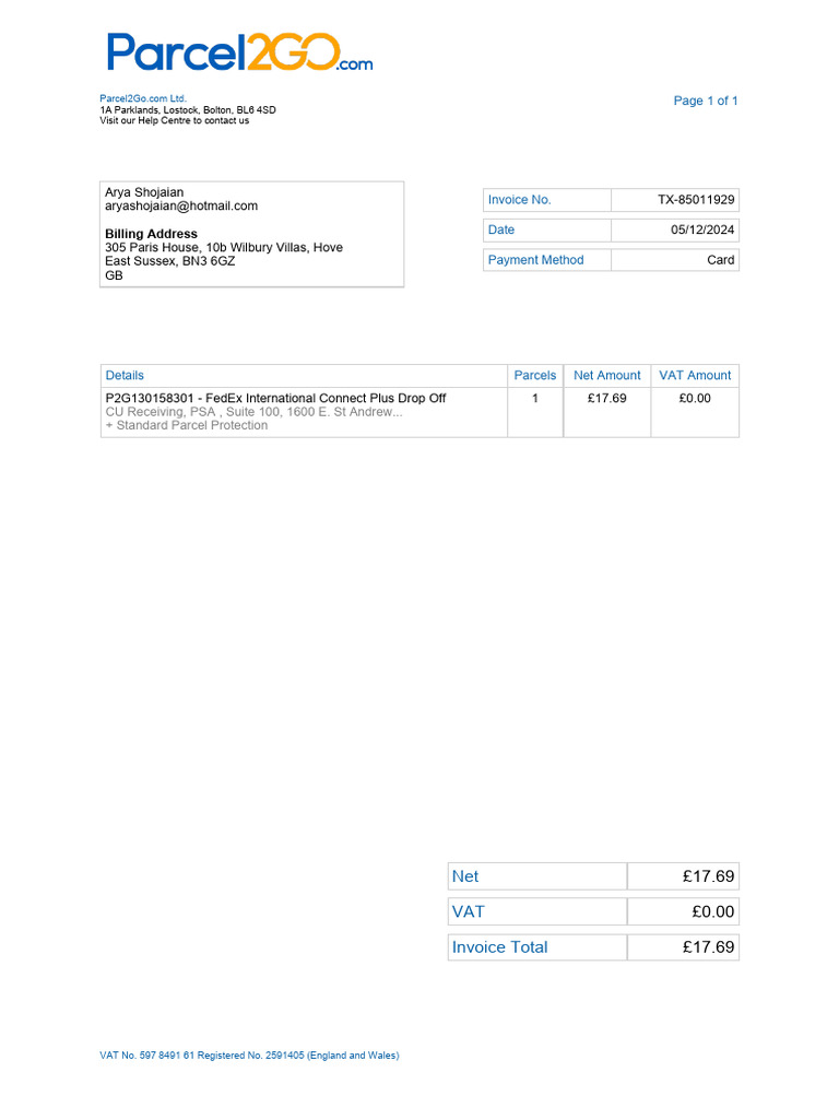 Invoice 85011929 | PDF