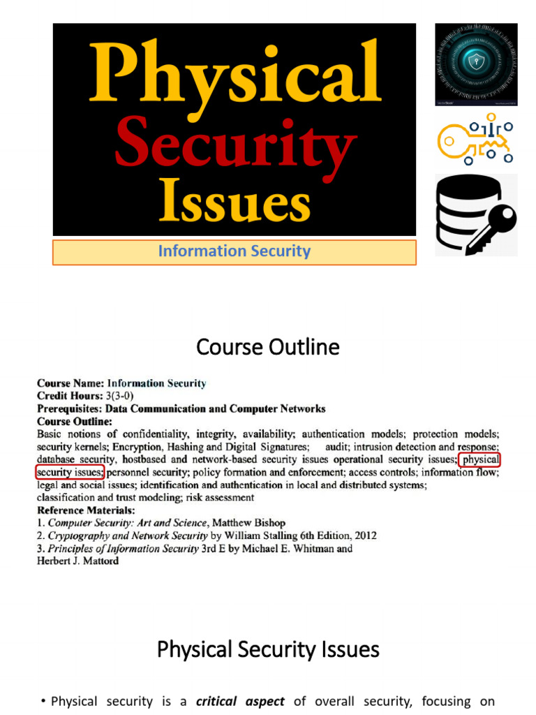 Information Security 12 - Physical Security Issues | PDF | Computer ...