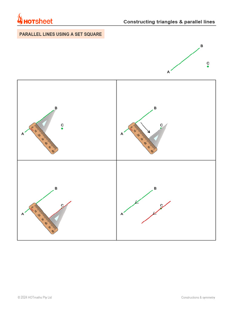 Constructing Parallel Lines with Set Square | PDF