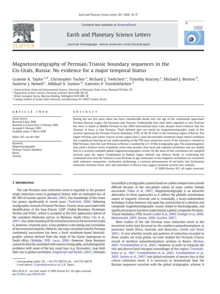 Earth and Planetary Science Letters | PDF | Stratigraphy | Geology