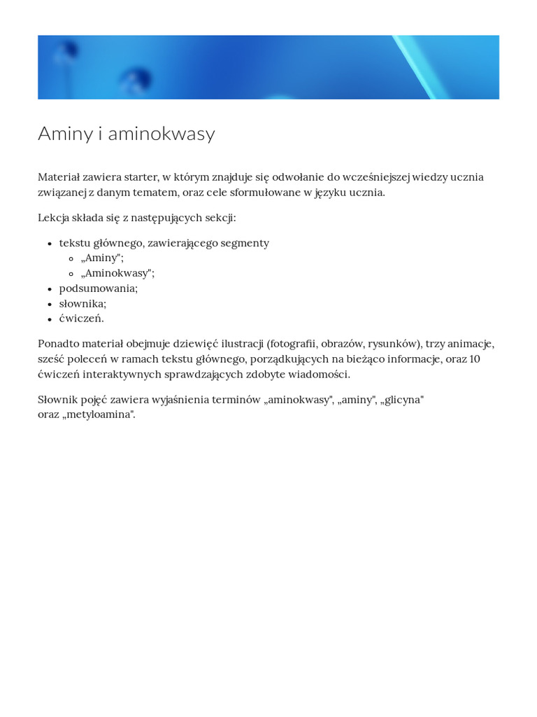 Aminy I Aminokwasy | PDF