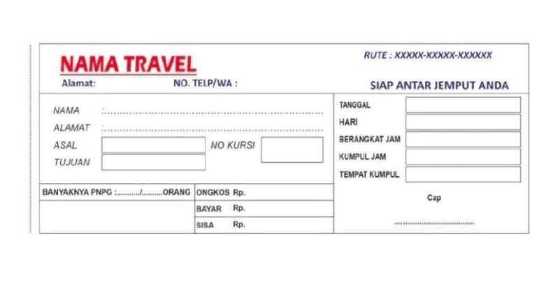 Nota Travel Kosongan | PDF