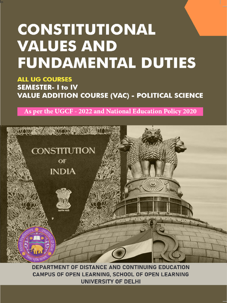 Constitutional Values and Fundamental Duties | PDF | Constitution ...