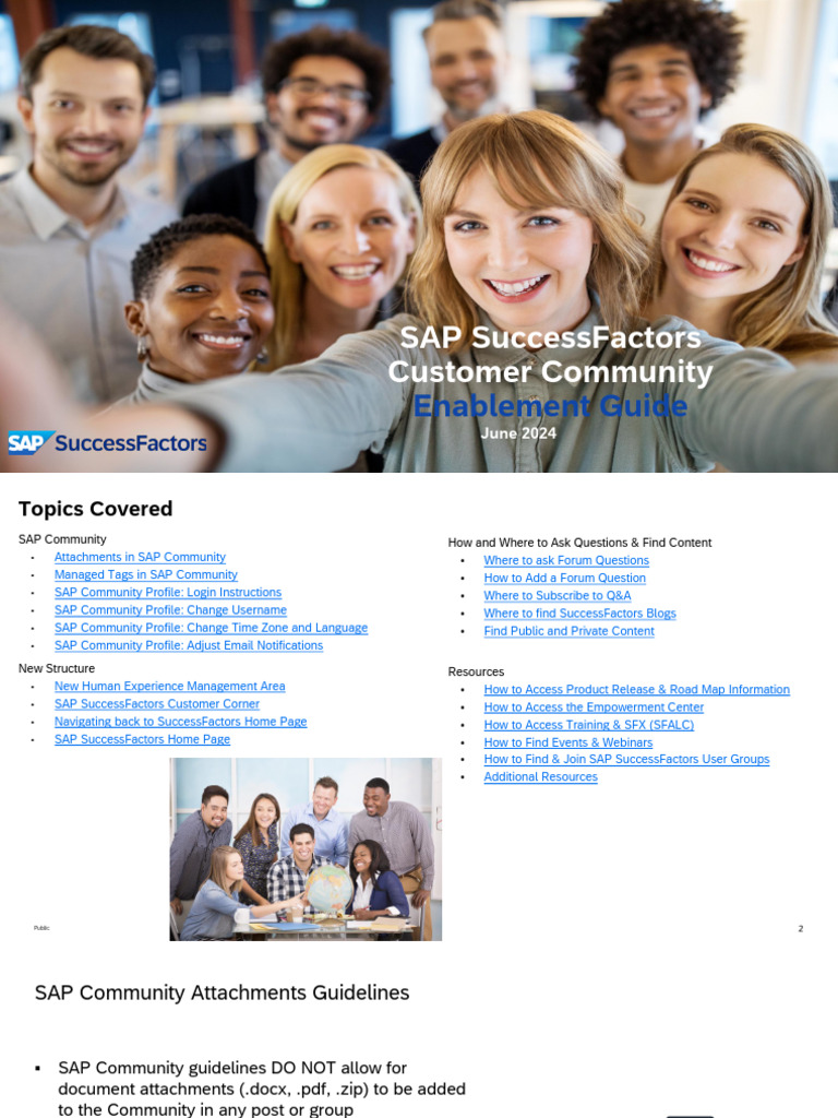 SAP SuccessFactors Community Guide | PDF | Tag (Metadata) | Software
