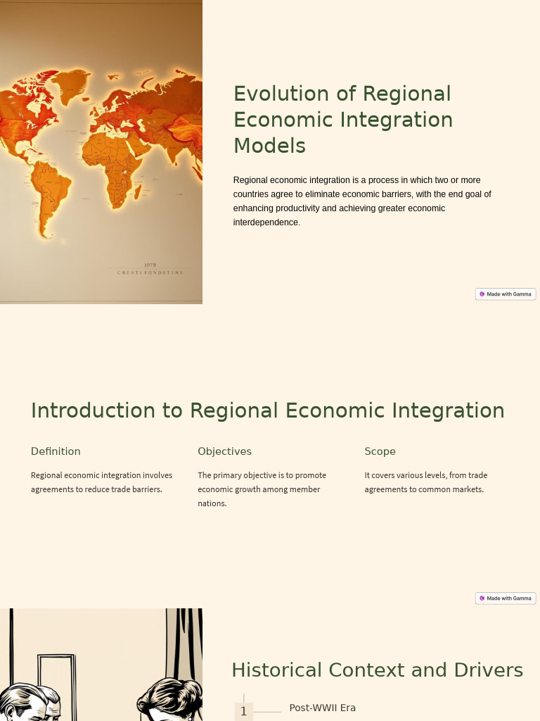 Evolution of Regional Economic Integration Models | PDF | Economic Integration | Policy