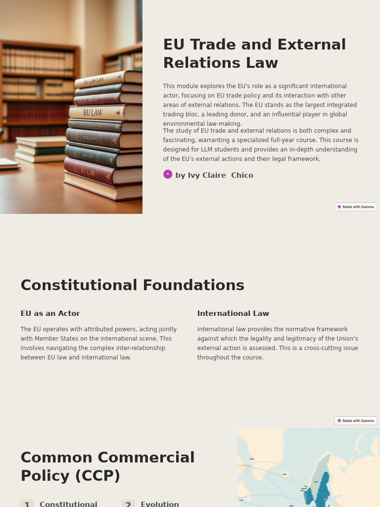 EU Trade and External Relations Law | PDF | European Union ...