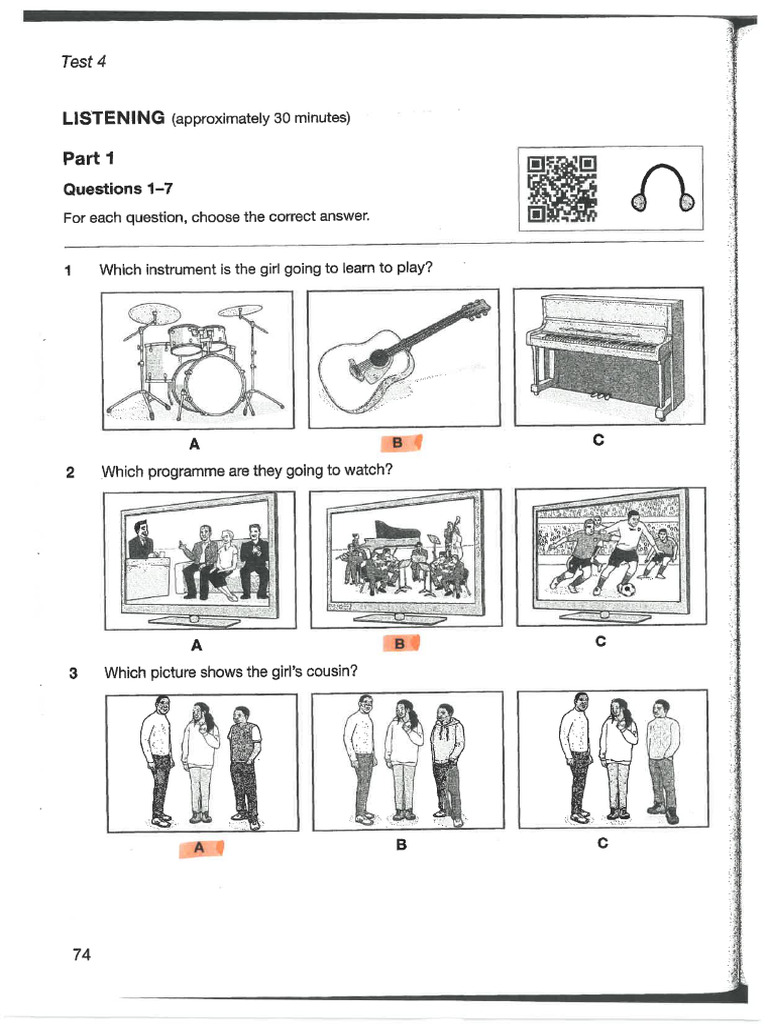 Book 1 Test 1 | PDF